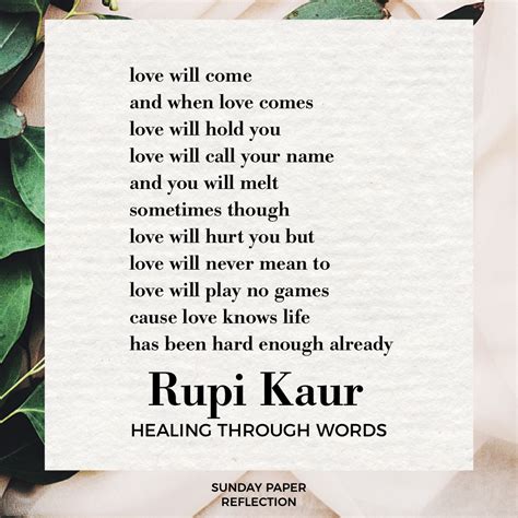 Healing Through Words by Rupi Kaur