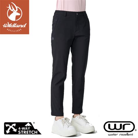【wildland 荒野 女 彈性超輕三層超潑山旅9分褲《黑》】0b12325機能褲運動褲休閒褲 長褲 Yahoo購物中心