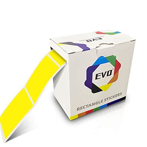 Yellow Rectangle Sticker Labels 3×2 Inch Vinyl Stickers Color Coding