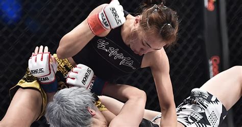 포토엔 로드fc 심유리 데뷔전 승리로 이끈 파운딩