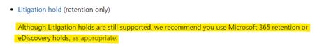 Retention Policy Vs Litigation Hold Microsoft Qanda
