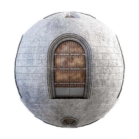 Castle Wall With Gate PBR Texture Castle Wall With Gate PBR Texture