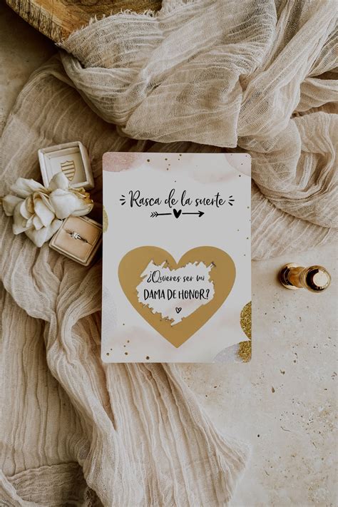 Tarjeta De Rascar Quieres Ser Mi Testigo Quieres Ser Mi Dama De Honor