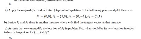 Solved A Apply The Original Derived In Lecture Poi