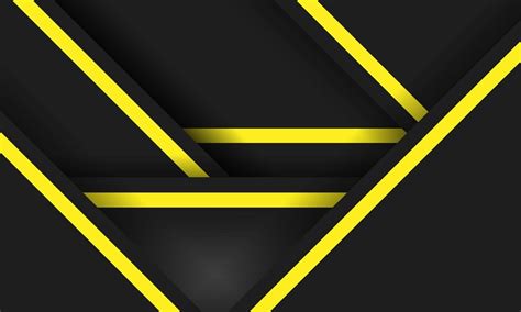 검은 배경에 대조되는 노란색 기하학적 추상 템플릿 기업 디자인 브로셔 표지 책 웹 배너 광고 포스터 전단지 전단지 벡터 일러스트