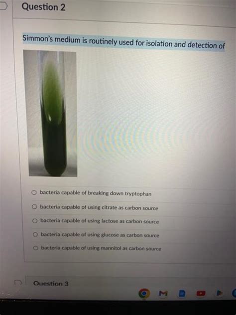 Solved Simmon S Medium Is Routinely Used For Isolation And Chegg Com