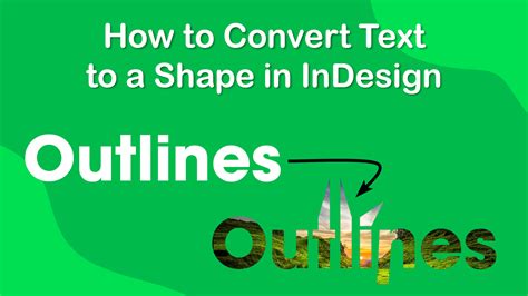 How To Convert Text To A Shape In Adobe Indesign