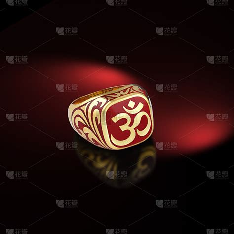 男士金欧姆戒指