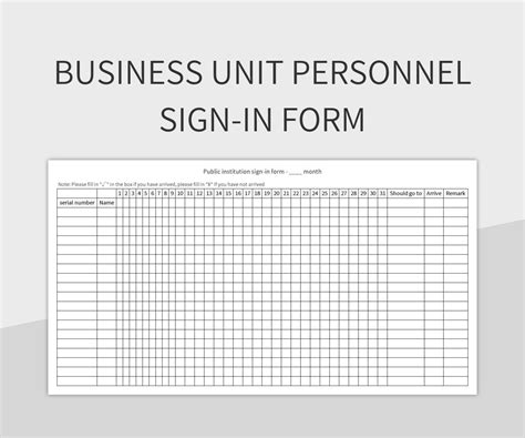 Sign In Template Excel