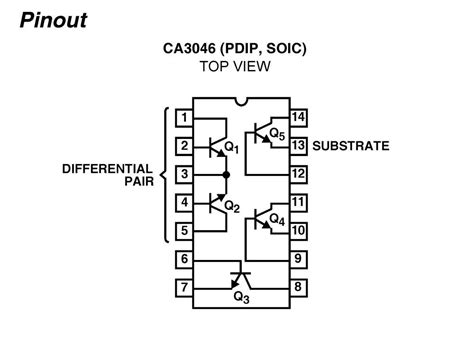 CA3046 General Purpose NPN Transistor Array DIP 14 Pin Makers Electronics