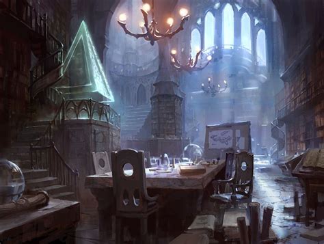 Jaces Sanctum By Adampaquette Fantasy Architecture Illustration