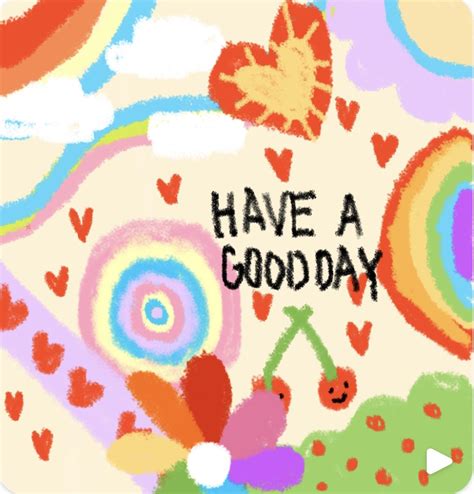 Have A Good Day Card With Hearts