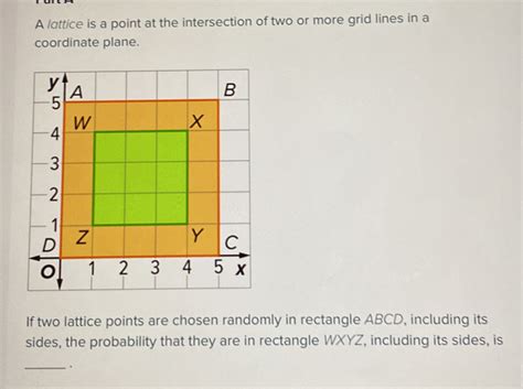 Solved A Lattice Is A Point At The Intersection Of Two Or More Grid Lines In A Coordinate Plane