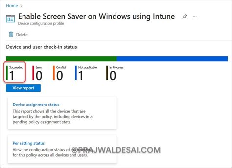 Enable Screen Saver On Windows Using Intune