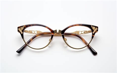 Premium Ai Image Cat Eye Reading Glasses On White Background