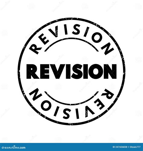 Revision Text On Notepad Education Concept Background Stock