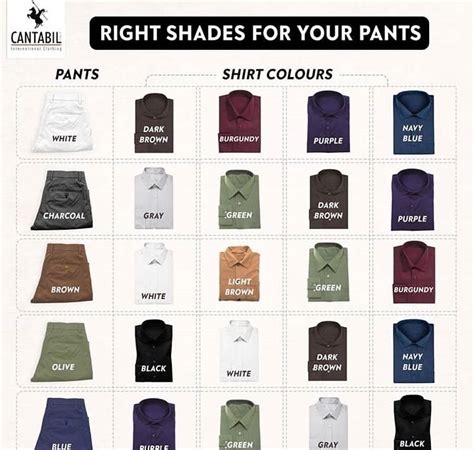 Here Are Some Tips On Color Combinations For Your Shirt And Trousers