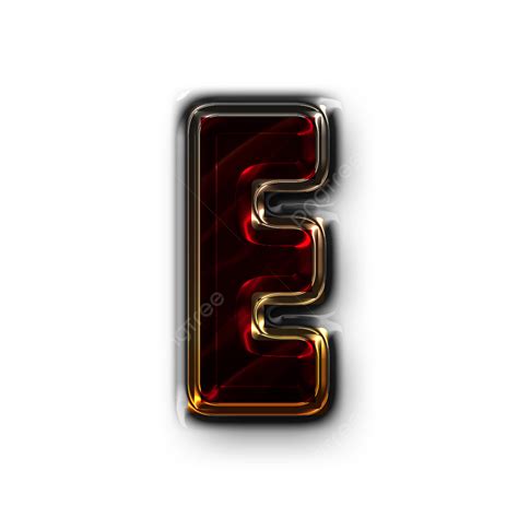 Letter E Realistic Glass Effect Graphics Png Text Effect Png