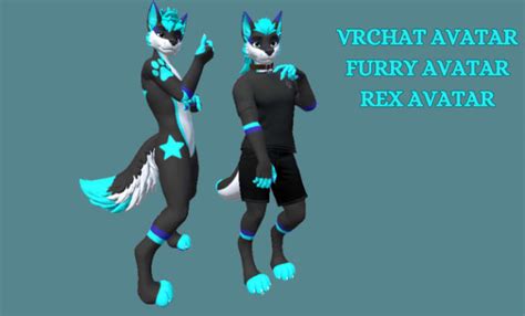 Create 3d Model Vrchat Avatar Furry Avatar Fursona For Vtuber Nsfw