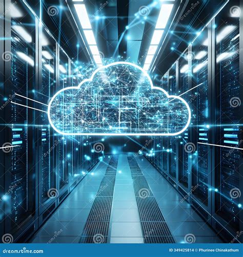 Cloud Computing Technology Connecting Servers In A Data Center
