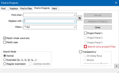Feature Req Quick Option For Searching All Project Files · Issue