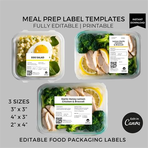 Meal Prep Business Labels Etsy