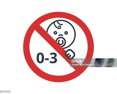 3 세 미만의 어린이에게는 적합하지 않습니다 금지됨에 대한 스톡 벡터 아트 및 기타 이미지 금지됨 제외 표지판 Istock