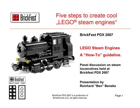 Pdf Five Steps To Create Cool „lego Steam Engines“ · Pdf Filefive