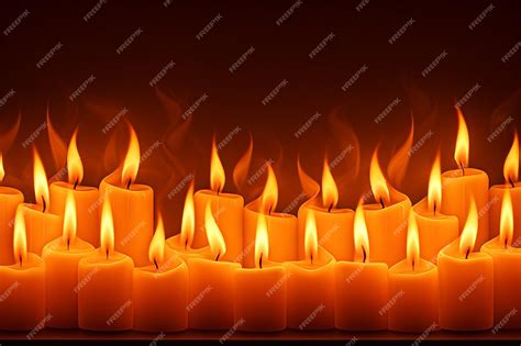 Premium Photo Candles With Flames Of Fire Realistic Candle Flame