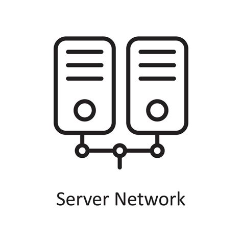 Server Network Outline Icon Design Illustration Web Hosting And Cloud