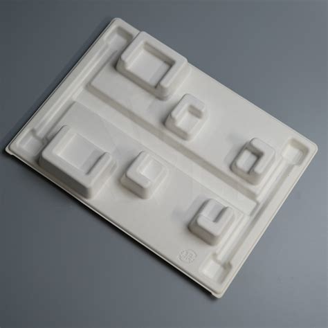 White Biodegradable Molded Pulp Product Packaging Kali Custom