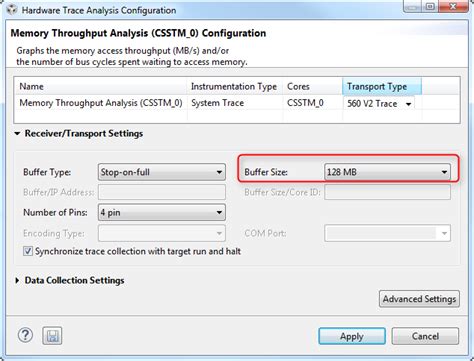 Memory Overflows With A XDS560v2 System Trace Code Composer Studio