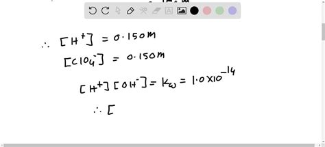Solved Calculate H Clo And Oh In An Aqueous Off