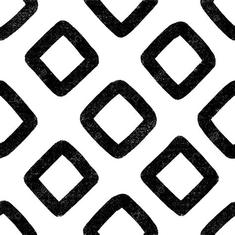 Irregular Textured Diamond Seamless Pattern Black Illustration White