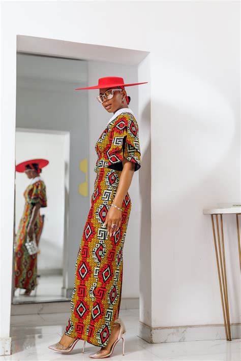 Omari African Print Maxi Dress Shop African Clothing In Usa Mytribeng