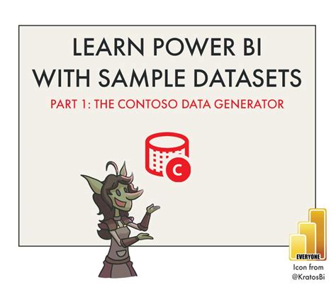Learn Power Bi With Sample Datasets Part 1 Contoso Data Generator