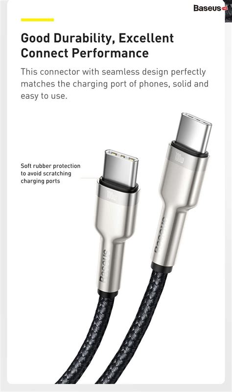 Baseus Cafule Series Metal Data Cable Type C To Type C 100w