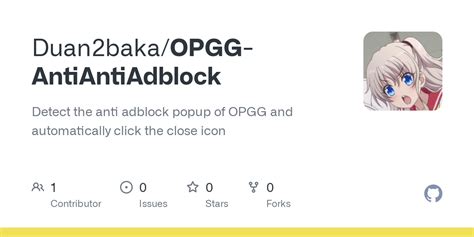 Github Duan2bakaopgg Antiantiadblock Detect The Anti Adblock Popup