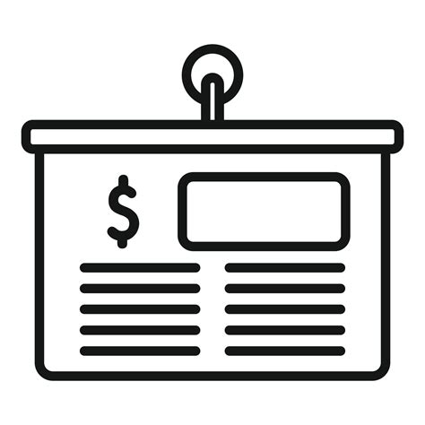 Bandera Finanzas Icono Contorno Vector Dinero Invertir Vector