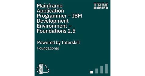 Ibmz Inter Skill Badge Mainframe Application Programmer Sri