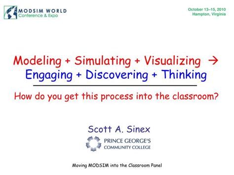 Ppt Modeling Simulating Visualizing Engaging Discovering Thinking Powerpoint