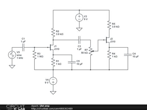 Jfet Amp Circuitlab