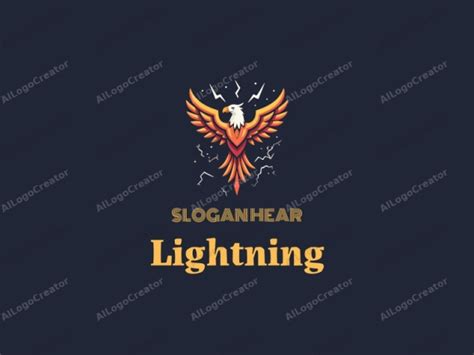 고품질 게임 로고 크리에이터 번개 독수리 기하학 Ailogocreator