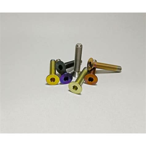 Titanium Bolt For Mtb Headset Stem Cap Bolt Pinksilver Color