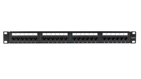Rs Pro Cat6 24 Port Rj45 Rj Patch Panel Utp 1u Black Rs