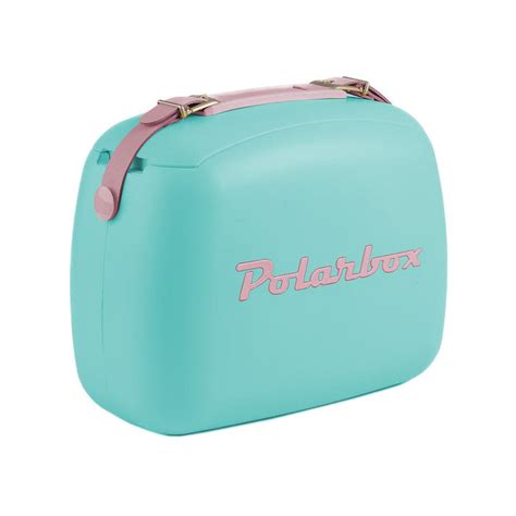 Polarbox Retro Cooler Box 6l Cyan Rosa Includes 2 Lunch Boxes