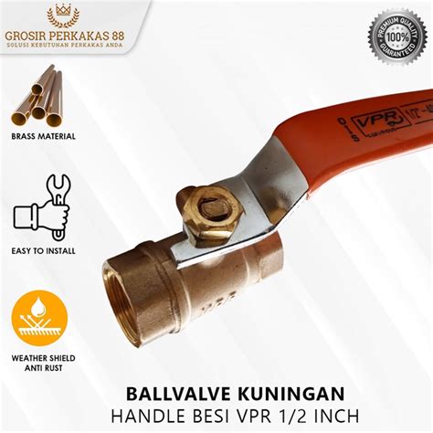 Stop Kran Vpr Brass Ball Valve Pvc Paralon Pipe Shopee Malaysia