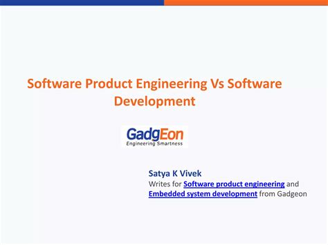 Software Product Engineering Vs Software Development Pptx Computing Technology And Computing