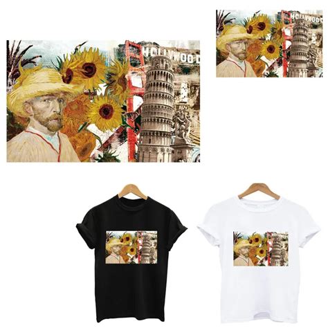 Термочувствительные патчи Ван Гог полосы термо Стикеры для одежды на