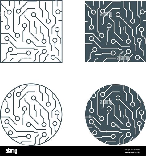 Ircuit Board Icon Isolated On White Background Vector Illustration